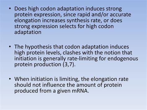 Ppt Codon Bias Examination Measuring The Effect Of Codon Usage