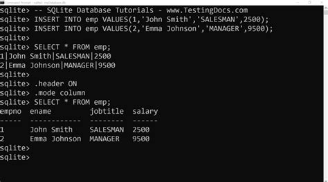 Sqlite Insert Into Statement Testingdocs