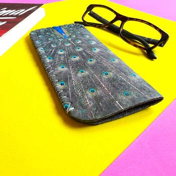 Peacock Feathers Glasses Case Two Design Options By Crank