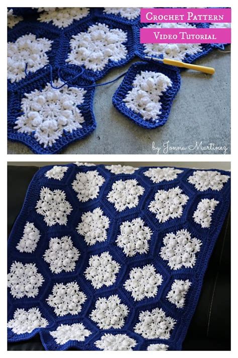 4 Snowflake Afghan Blanket Free Crochet Pattern Crochet Edging