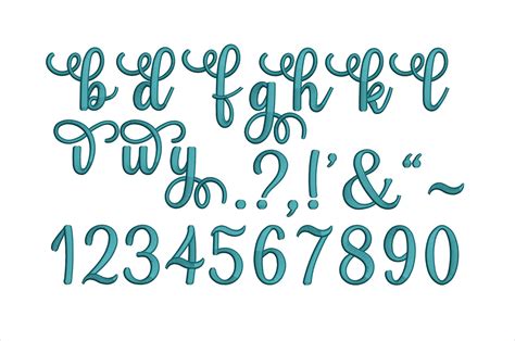 Alyssa Script Machine Embroidery Font Alphabet Design File 4 Etsy