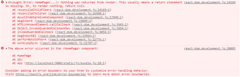 Reactjs Cant Load Content Nothing Was Returned From Render Stack