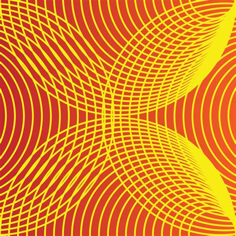 Yellow Circle Overlap Layer Art Pattern Red Background Vector Art At Vecteezy