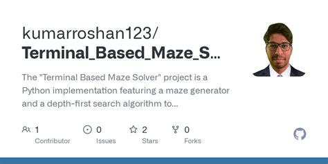 GitHub Kumarroshan123 Terminal Based Maze Solver The Terminal Based
