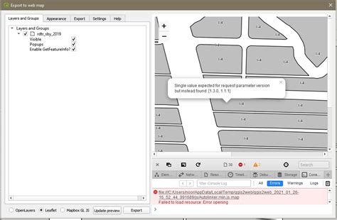 wms getfeatureinfo popup problem · issue 945 · qgis2web qgis2web · github