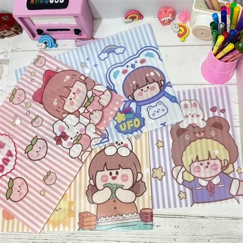 خرید و قیمت پوشه دکمه دار طرح دختر کیوت از غرفه لوازم تحریر و اکسسوری جام