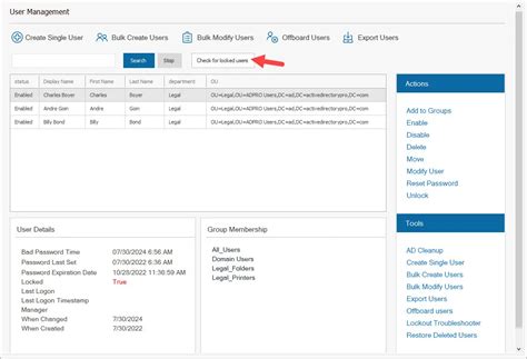 Account Lockout Tool Lockout Status And Management Tools Active