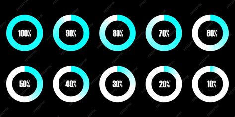 Premium Vector Set Of Circular Progress Bar Icons Timer Icon Good For