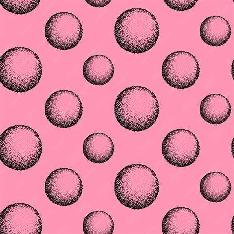 Premium Vector Dotwork Spheres Seamless Pattern Background Noise