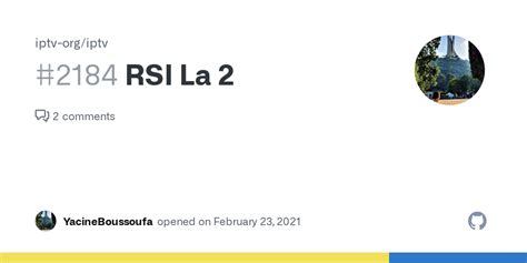 Rsi La 2 · Issue 2184 · Iptv Orgiptv · Github
