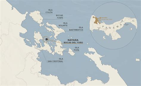Isla Colon Bocas Del Toro Map Bocas Del Toro Map Caribbean West