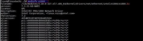 modinfo command output linux linuxtechi