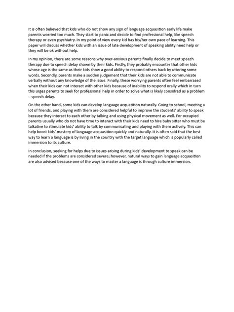 Speech Delay Pdf