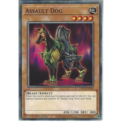 Yu Gi Oh Trading Card Game Dlcs En035 Assault Dog 1st Edition