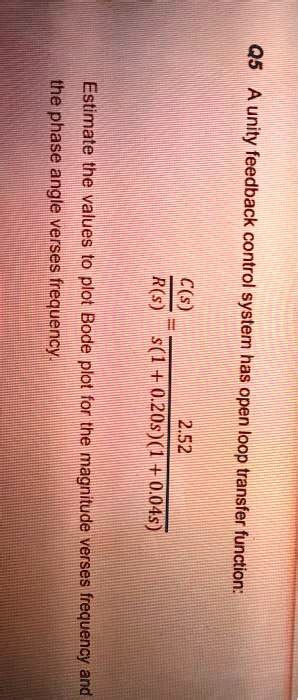 Solved The Phase Angle Versus Frequency Estimate The Values To Plot Bode Plot For The