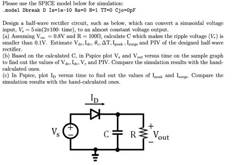 Solved Please Use The SPICE Model Below For Simulation Chegg