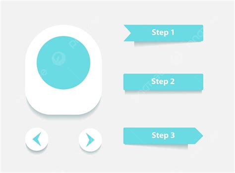 Blank Flowchart Vector Infographic Elements Set Arrow Icon Presentation Vector Arrow Icon