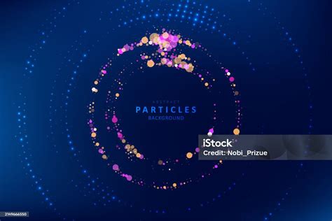 Abstract Technology Big Data Visualization Stock Illustration