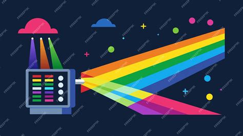 Premium Vector A Rainbow Of Colored Lights Flicker And Flash As The