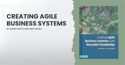 Creating Agile Business Systems By Amar Gupta And Amit Mitra
