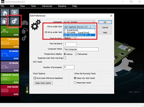 passmark problem disk test preferences window passmark support forums