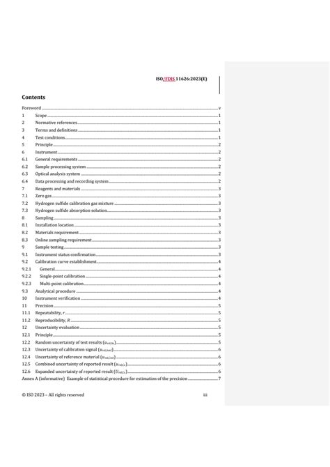 ISO FDIS Natural Gas Determination Of Sulfur Compounds Determination Of Hydrogen Sulfide