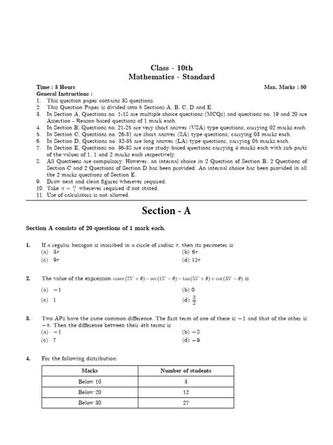 C 10 Maths Std Pb I Set 2 Pdf Circle Triangle