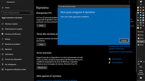 Unable To Revert To The Previous Version Of Windows Windows 10 Forums
