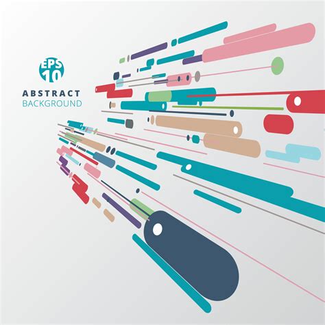 Modern Style Abstract With Composition Perspective Made Of Various Lines Diagonal Rounded Shapes