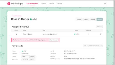 Encrypting Email With Mailvelope