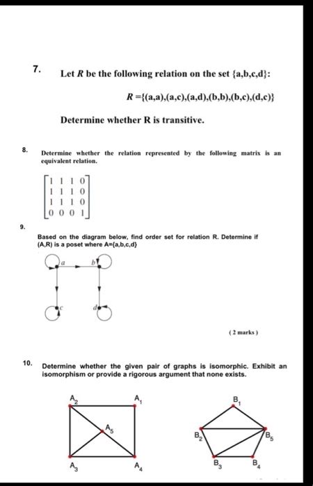 solved let r be the following relation on the set {a b c d
