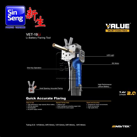 Vet 19li Electrical Flaring Tool Navtek Shopee Malaysia