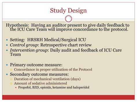 Ppt Sedation And Analgesia Protocols In A Community Based Intensive