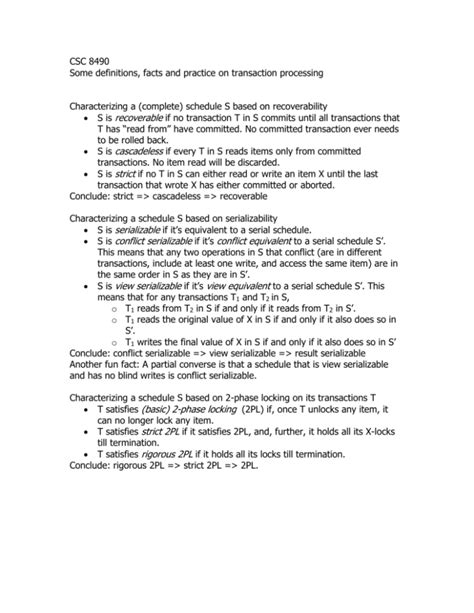 Definitions From Transaction Processing