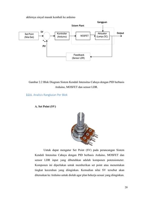 B100 600 Sistem Kendali Intensitas Cahaya Dengan Pid Berbasis Arduino Mosfet Dan Ldr Pdf