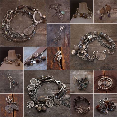 Linked Circle Necklace With Sterling Silver Raw Silver Etsy