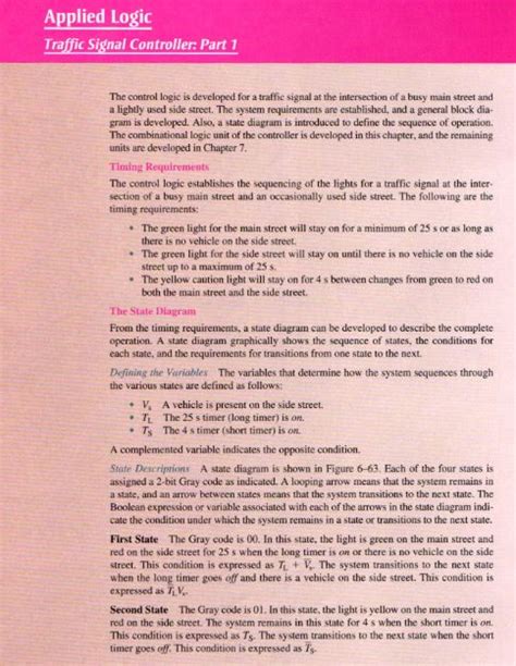 Solved Applied Logic Traffic Signal Controller Part 1 The
