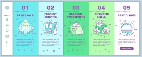 Food Service Onboarding Mobile Web Pages Vector Template Rest In Restaurant Responsive