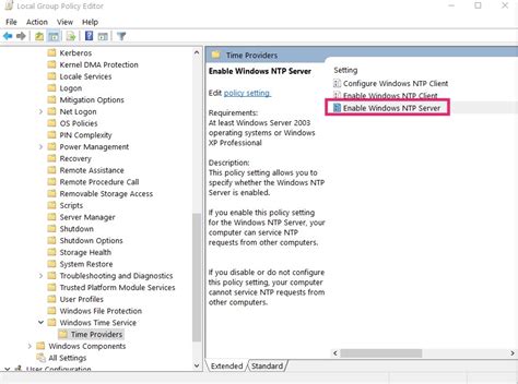 Windows server 2012 r2 ntp server настройка