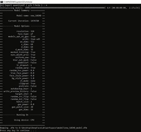 Unable To Export Saehd As Dfm On Windows · Issue 5542 · Iperovdeepfacelab · Github