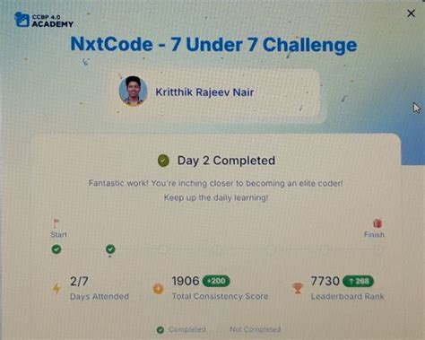 kritthik rajeev nair on linkedin nxtcode codingchallenge learning 7daysofcoding nxtwave