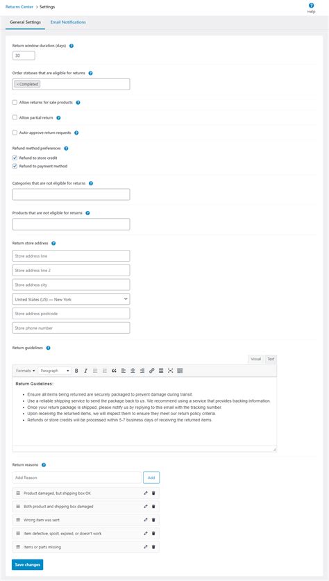 Returns For WooCommerce Documentation WooCommerce