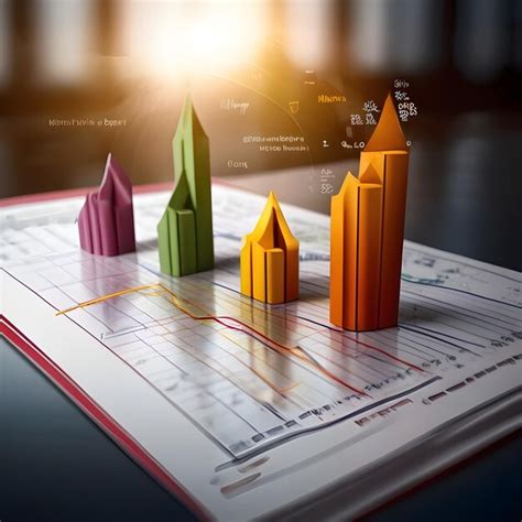 Statistics Graph Accounting Bar Graph Premium Ai Generated Image