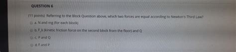 Solved 12 Points Block Question Two Blocks Are Stacked On Chegg Com
