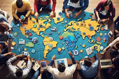 Premium Ai Image Our World Connected Social Networking Interconnection Concept