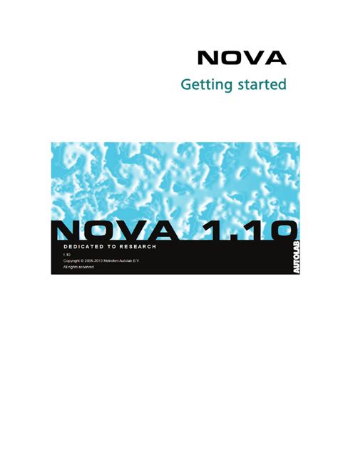 Getting Started Nova Pdf Installation Computer Programs Computer File