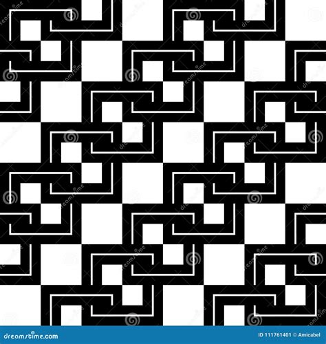 Design Seamless Monochrome Chain Pattern Stock Vector Illustration Of White Monochrome 111761401