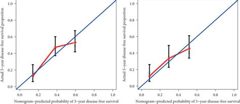 Dfs Calibration Curve At 3 Left And 5 Year Right For Patients With