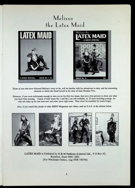 Melissa The Latex Maid No 3 Brazenbooks