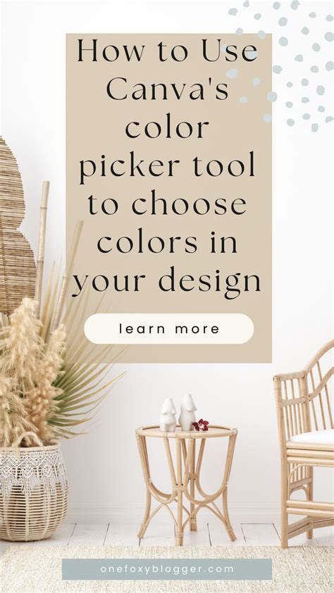 How To Use The Canva S Color Picker Tool To Choose Colors In Your Design Color Picker Website
